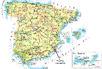 Map of Spain - Spanish Holiday Villa Rental - Los Alcazares - Mar Menor